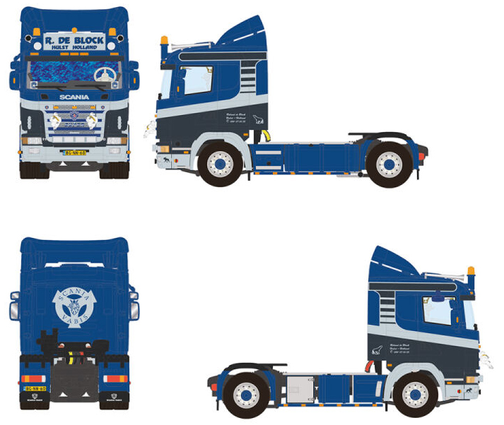 SCANIA Serie 4 Flat Roof 4x2 ROLAND DE BLOCK - MiniTruck.fr