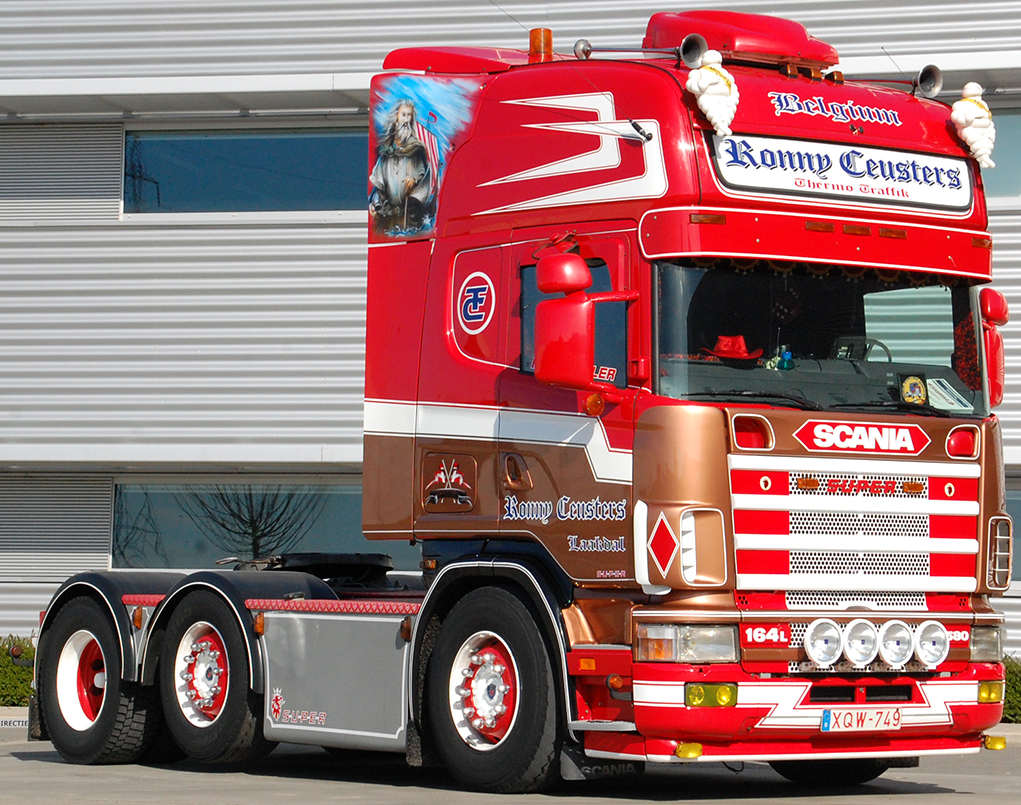 SCANIA Serie 4 Topline 6x2 avec remorque de vrac STAS RONNY CEUSTERS ...